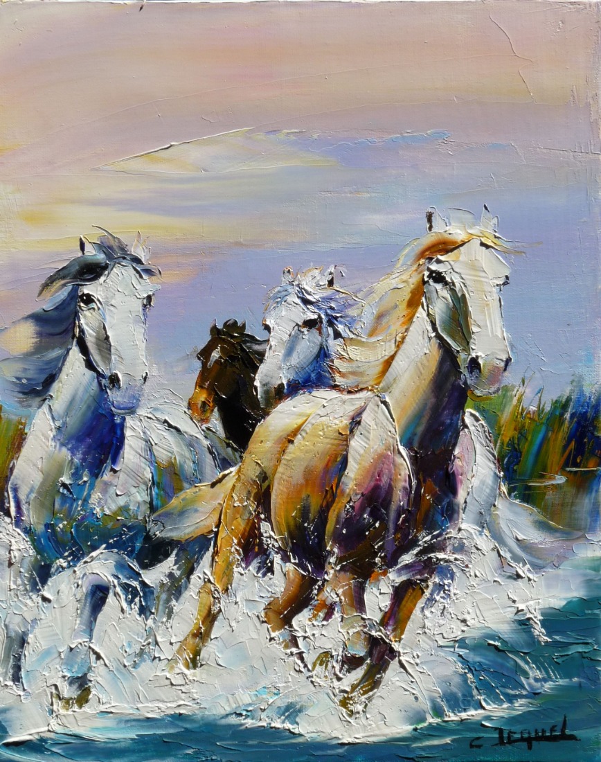 Galerie tableaux Artiste peintre des chevaux Christian Jequel peinture ...