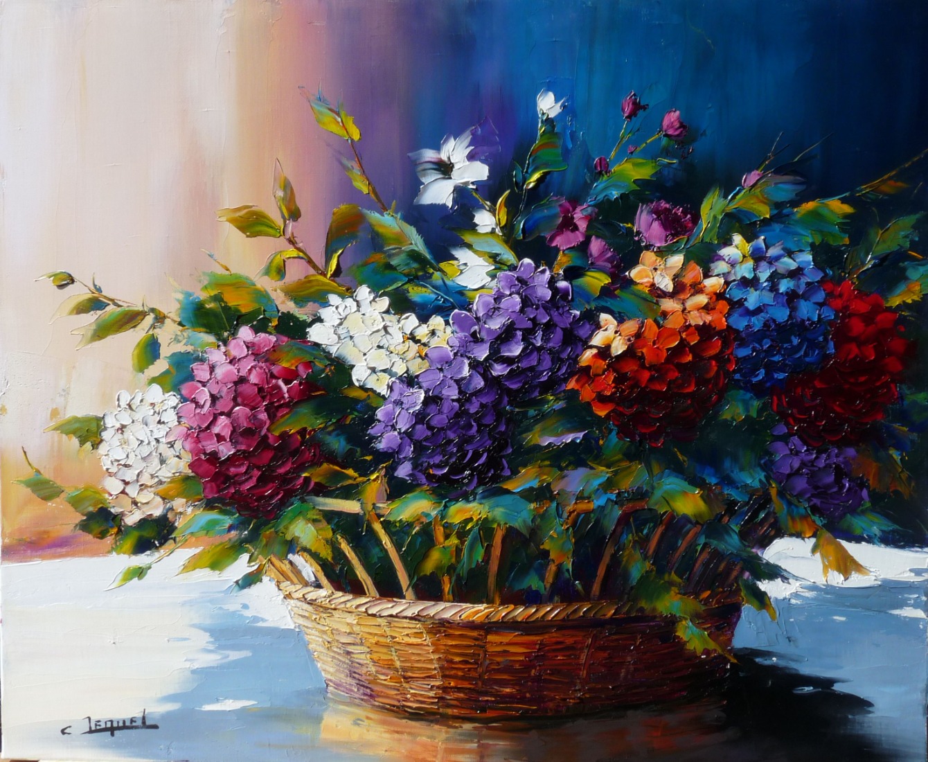 Galerie tableaux Artiste peintre des fleurs Christian Jequel peinture ...
